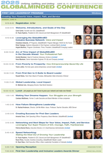 First Gen Leadership Program – GlobalMindED